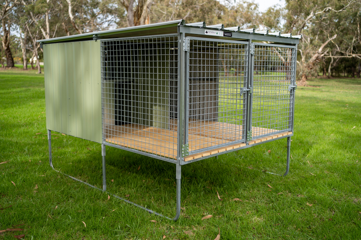Premium 2 Bay - Assembled – Raised Run Dog Kennels