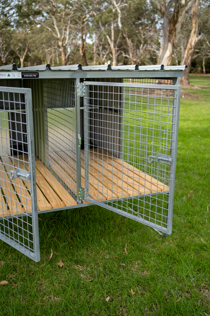 Premium 2 Bay - Assembled – Raised Run Dog Kennels